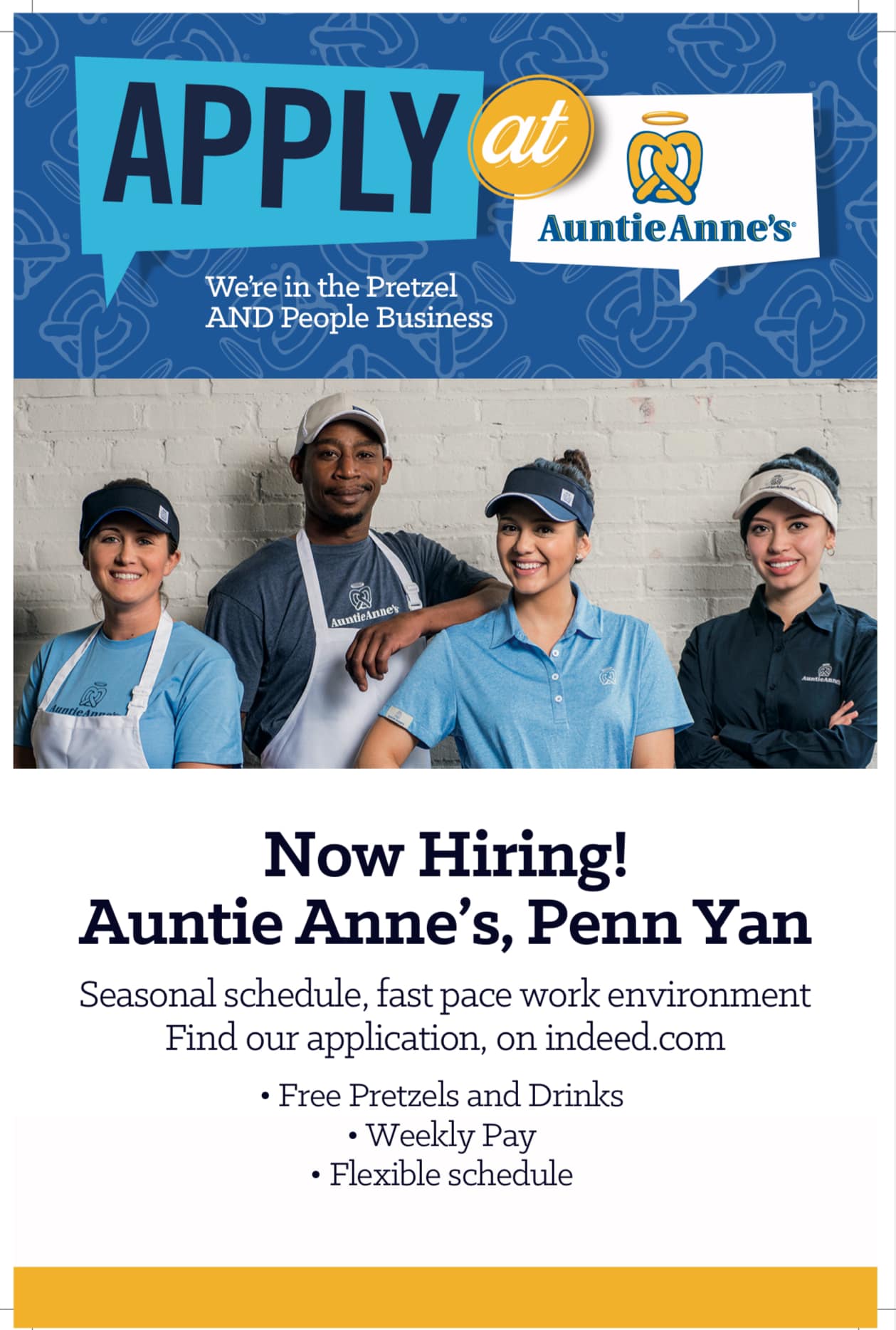 Help Wanted: Auntie Anne's Pretzels The Windmill Farm and Craft Market ...